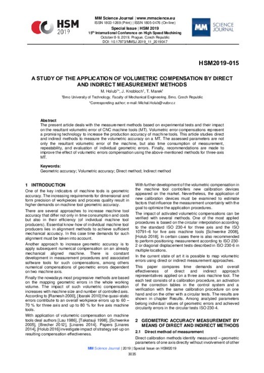 A STUDY OF THE APPLICATION OF VOLUMETRIC COMPENSATION BY DIRECT AND ...