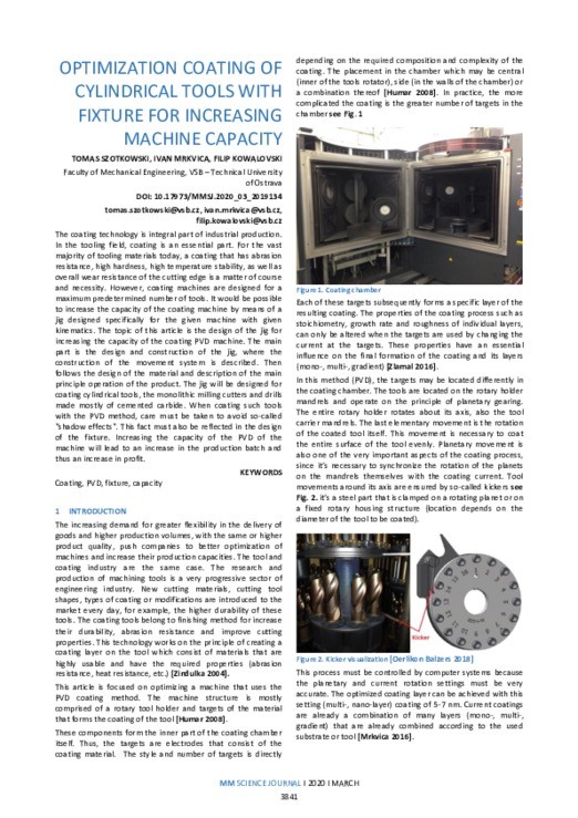 OPTIMIZATION COATING OF CYLINDRICAL TOOLS WITH FIXTURE FOR INCREASING ...
