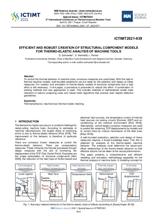 EFFICIENT AND ROBUST CREATION OF STRUCTURAL COMPONENT MODELS FOR THERMO ...