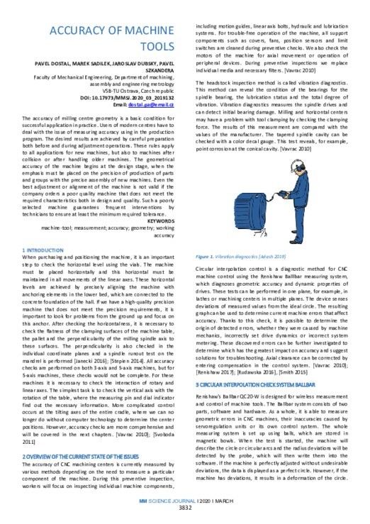 ACCURACY OF MACHINE TOOLS | MM Science Journal