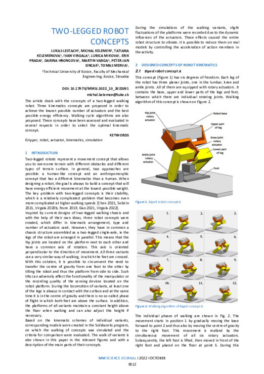 TWO-LEGGED ROBOT CONCEPTS | MM Science Journal