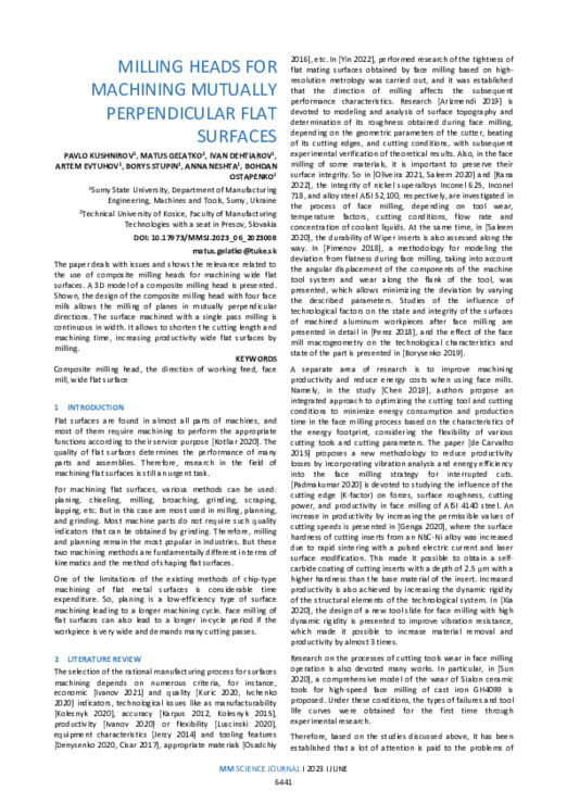 MILLING HEADS FOR MACHINING MUTUALLY PERPENDICULAR FLAT SURFACES | MM ...