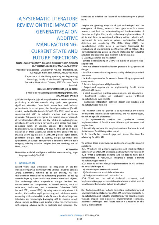 A SYSTEMATIC LITERATURE REVIEW ON THE IMPACT OF GENERATIVE AI ON ...