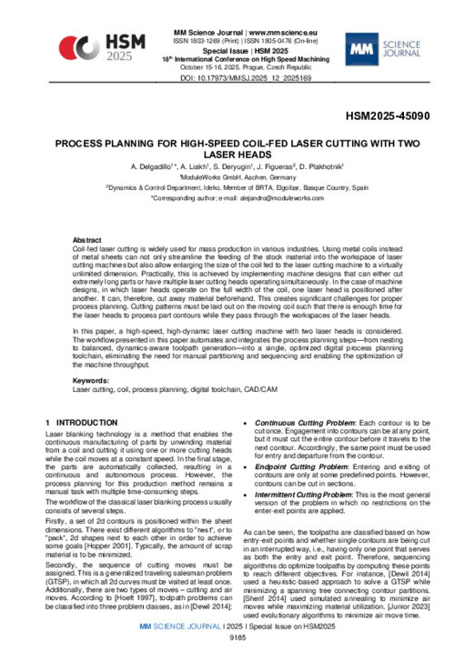 PROCESS PLANNING FOR HIGH-SPEED COIL-FED LASER CUTTING WITH TWO LASER ...